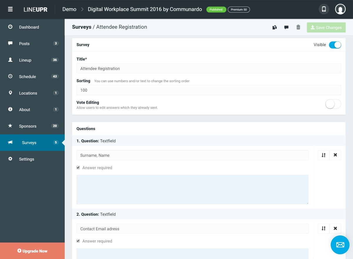 Tutorial: How to Create an Attendee Registration Form in LineUpr ...